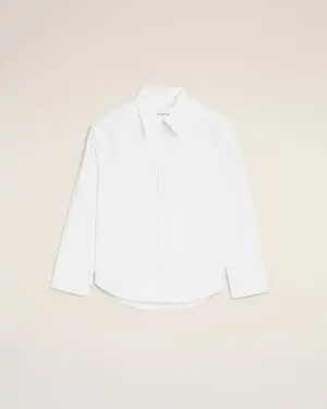 Ami Cotton Poplin De Coeur Wide Shirt - White