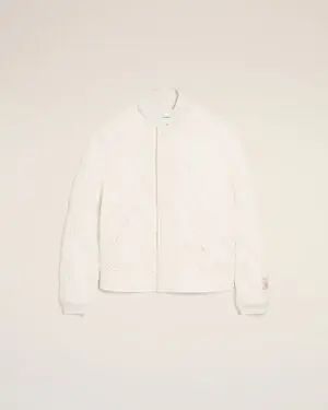 Ami White Nylon Padded Jacket