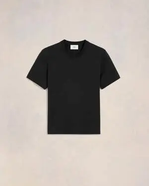 AMI Paris AMI Paris Organic Cotton T-Shirt With Ami De Coeur Logo Black