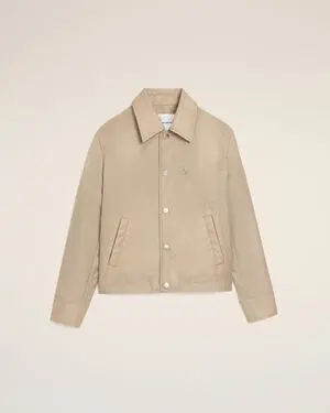 Ami De Coeur Stud Buttoned Jacket - Taupe Beige