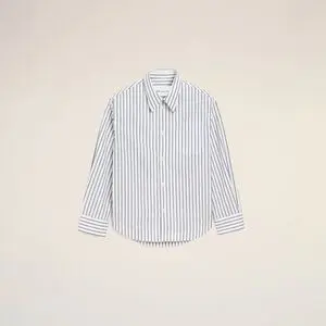 AMI Paris Cotton Striped Wide Shirt