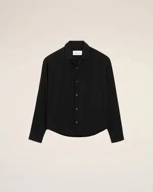 AMI Paris Boxy Embroidered Shirt - Black