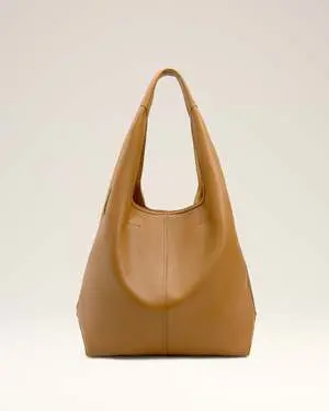 AMI Paris Etienne Soft Leather Hobo Bag - Cumin