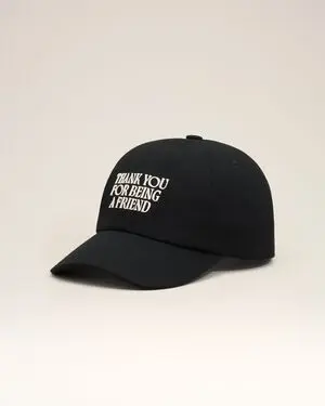 AMI Paris Thank You For Being A Friend" Embroidered Cotton Cap