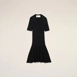 AMI Paris Knit Mini Godet Dress