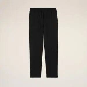 AMI Paris Wool Gabardine Elasticated Waist Trousers - Black
