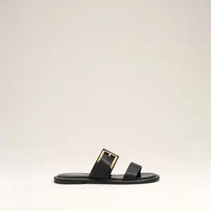 AMI Paris Cow Leather Buckle Sandals