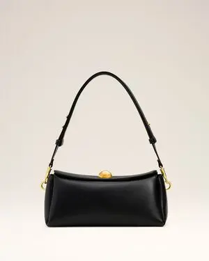 AMI Paris Cow Leather Carrousel Bag - Black