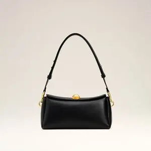 AMI Paris Cow Leather Carrousel Bag - Black