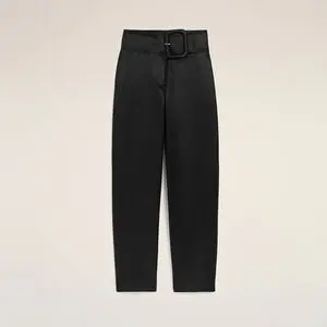 AMI Paris Satin Belted Balloon Fit Trousers