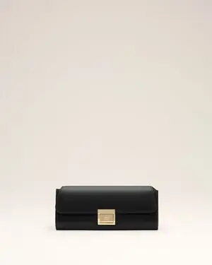 AMI Paris Mimi Pouch In Smooth Leather - Black