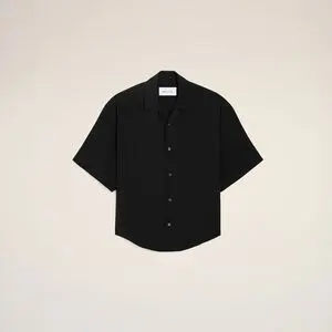 AMI Paris Short Sleeve Embroidered Boxy Shirt