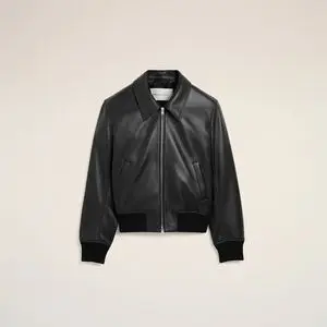 AMI Paris Lamb Leather Zipped Jacket
