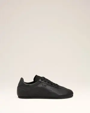 AMI Paris Cow Leather Soft Sneakers - Black