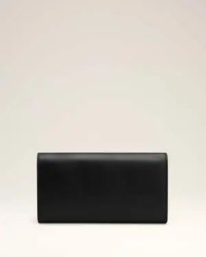 AMI Paris Smooth Leather Carrousel Continental Wallet - Black