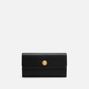 AMI Paris Smooth Leather Carrousel Continental Wallet - Black