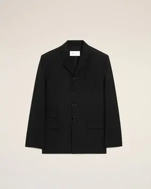 AMI Paris Single Breasted Wool Straight Jacket