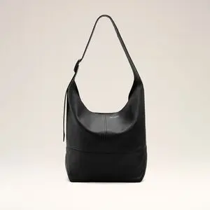 AMI Paris Soft Leather Etienne Crossbody Bag - Black