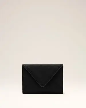 AMI Paris Taurillon Leather Etienne Envelope Passport Holder - Black