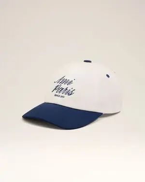 Ami Blue And White Bicolor Cotton Cap Blue - Ink/white Cream