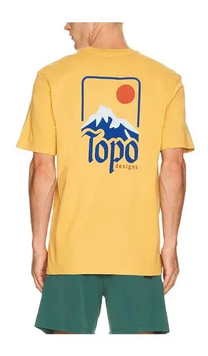 TOPO DESIGNS Peak Tee In Orange