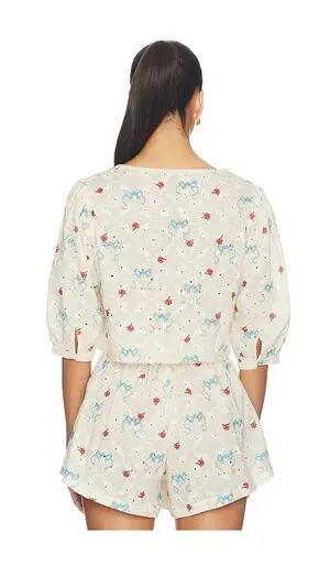 Agua Bendita Salem Print Cherish Top