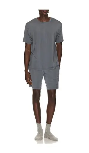 Tommy John Second Skin Luxe Rib Sleep Short In Grey