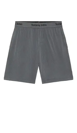 Tommy John Second Skin Luxe Rib Sleep Short In Grey
