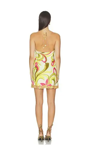 Rococo Sand Ruched Bias Mini Dress - Multi