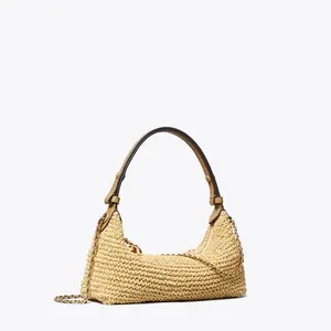 Tory Burch Fleming Crochet Pochette - Natural