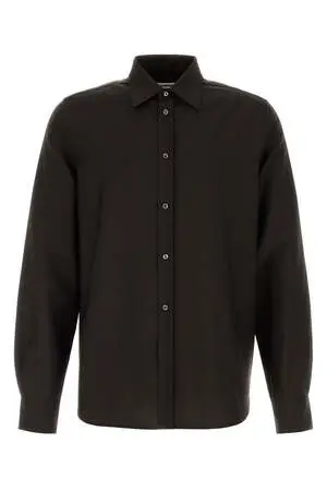 JIL SANDER Chocolate Wool Blend Shirt Brown
