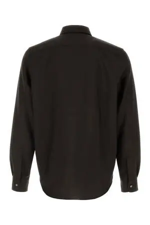 JIL SANDER Chocolate Wool Blend Shirt - Brown