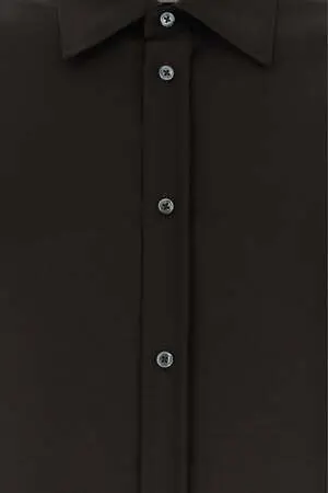 JIL SANDER Chocolate Wool Blend Shirt - Brown