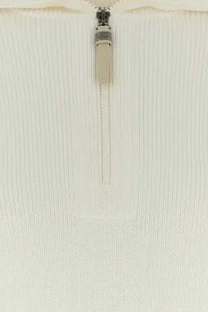 Brunello Cucinelli Cotton Sweater With Partial Zip Closure
