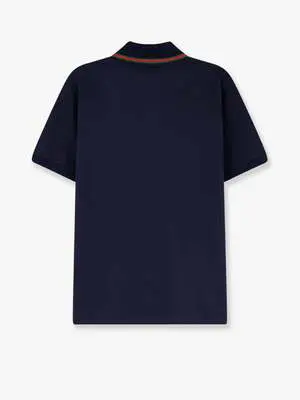 Gucci Cotton Polo With Nastro Web Detail On The Collar
