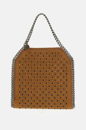 Stella McCartney Mini Falabella Studded Suede Tote - Marrone