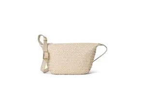 Madewell The Sling Crossbody Bag In Handwoven Leather - Bone