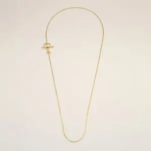 AMI Paris Brass Chain Necklace With De Coeur Clasp - Gold