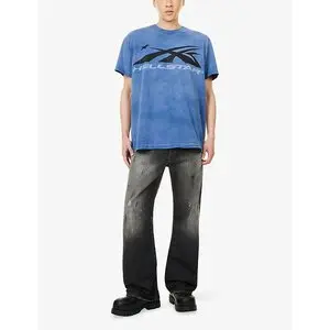 HELLSTAR Classic Logo Cotton T-shirt - Blue