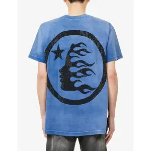 HELLSTAR Classic Logo Cotton T-shirt - Blue
