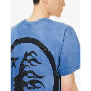HELLSTAR Classic Logo Cotton T-shirt - Blue