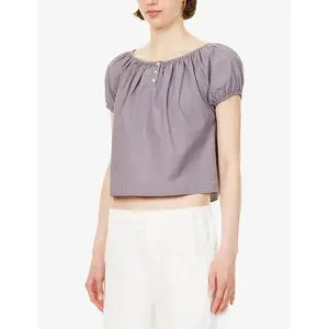 DEIJI STUDIOS Scoop Neck Cotton Top
