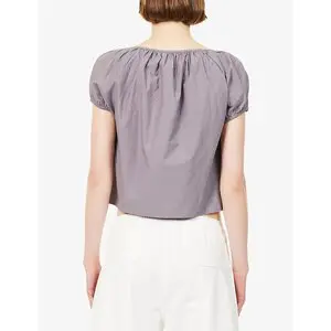 DEIJI STUDIOS Scoop Neck Cotton Top