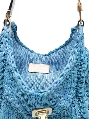 Ermanno Scervino Leather Tote Bag - Blue