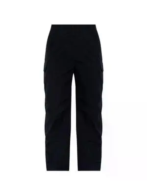 Burberry Navy Crinkled Texture Wide-leg Cargo Pants