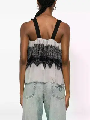 Viktor & Rolf Lace-trimmed Tulle Blouse