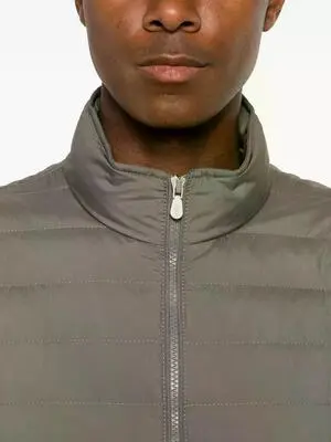 Brunello Cucinelli Quilted High-neck Gilet - Green