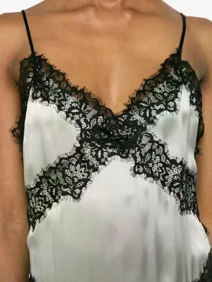 Viktor & Rolf Silk Cami Dress With Lace Trim