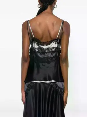 Viktor & Rolf Triple-layer Silk Blouse With Lace Trim
