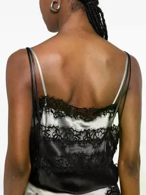Viktor & Rolf Triple-layer Silk Blouse With Lace Trim
